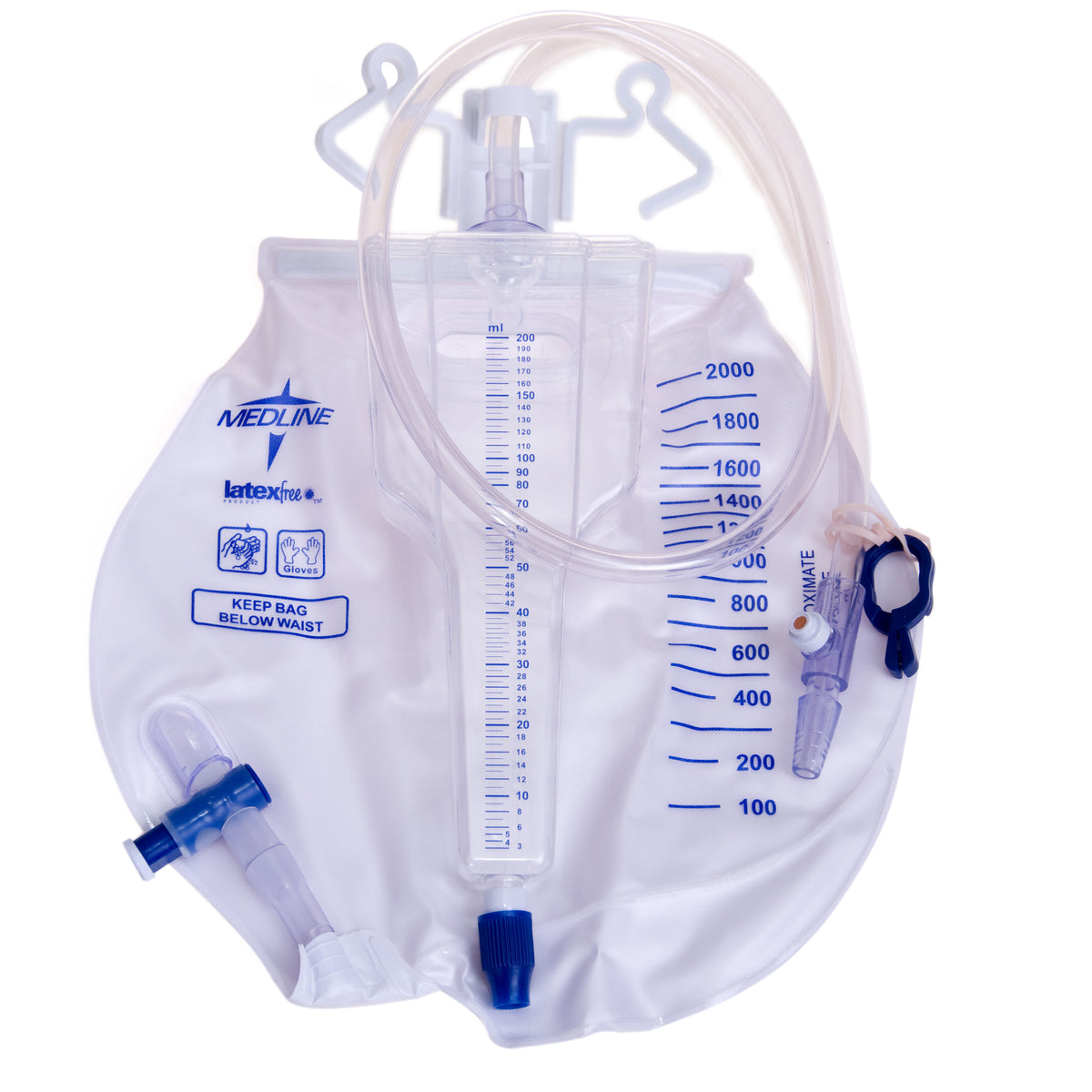 Urine Meter 200ml Exact Measure Pediatric With 2000ml Drain Bag & Slid ...