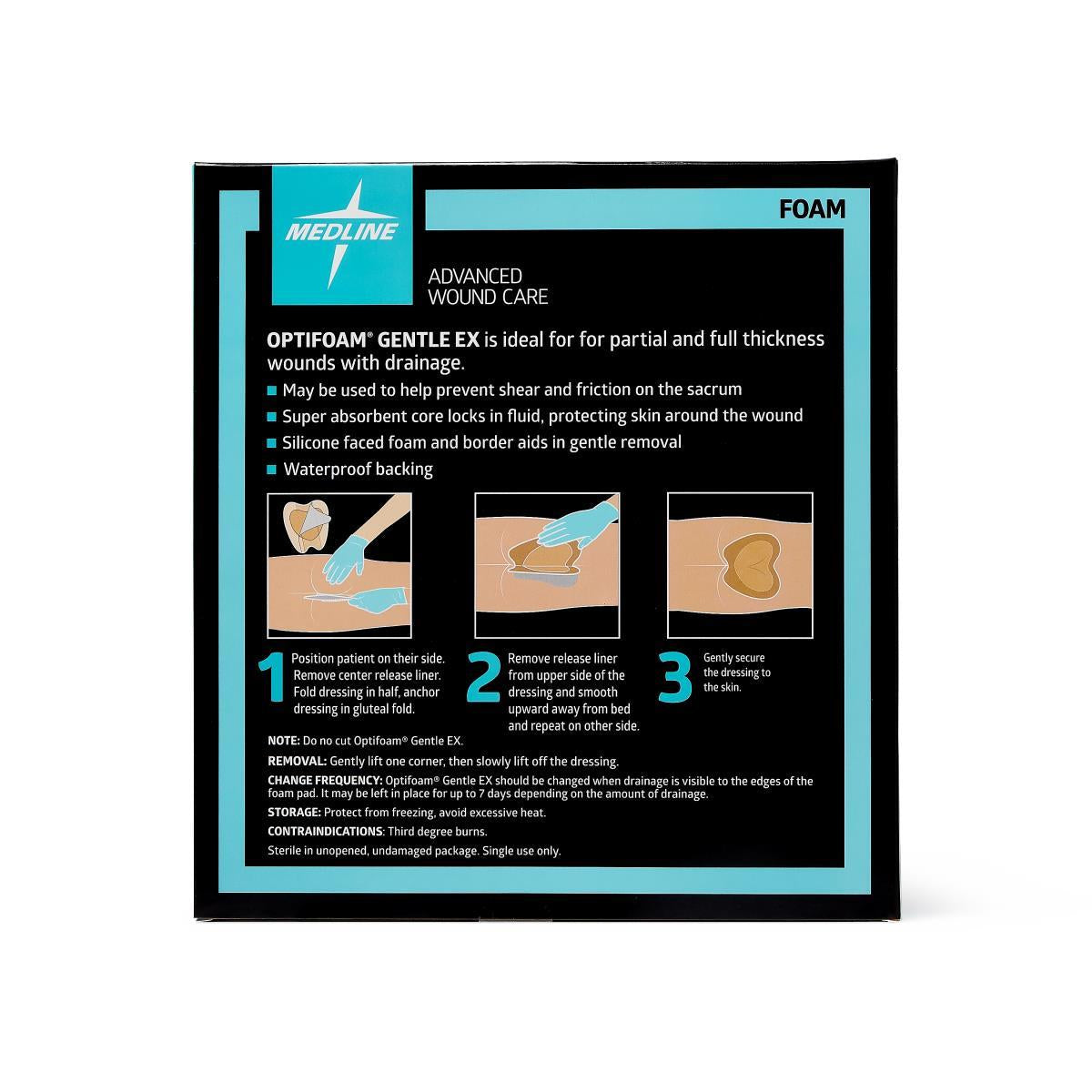 Optifoam Gentle Ex Foam Dressing With Silicone Adhesive Face And Borde ...
