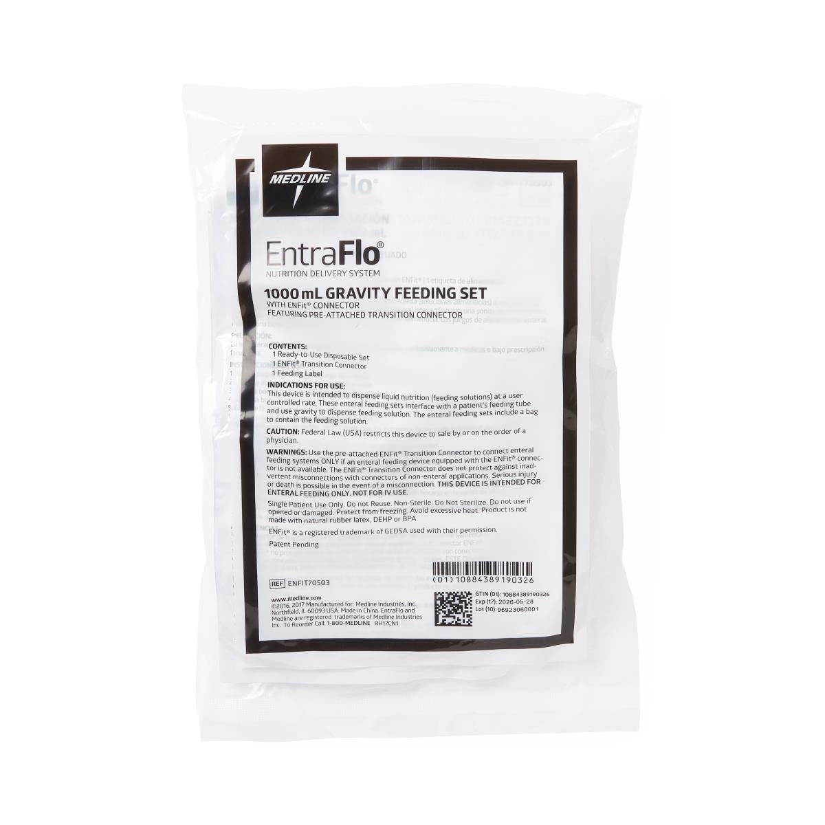 Entraflo (formally Compat) Enteral Feed 1000ml Bag Gravity Administrat ...