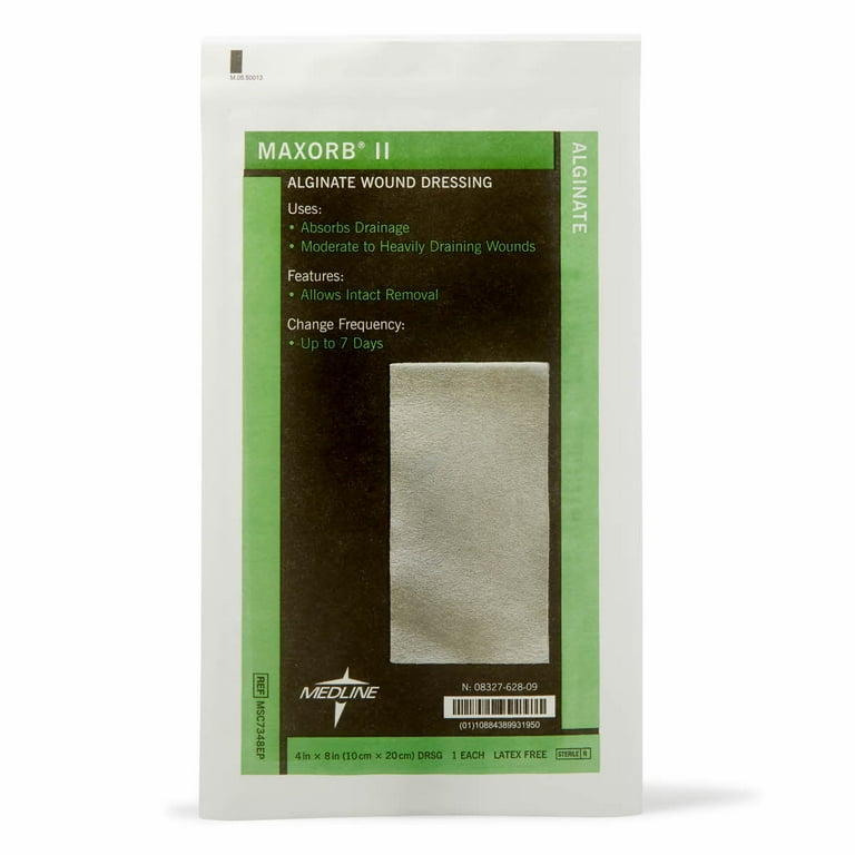 Pansement pour plaies à l'alginate de calcium extra Maxorb, 10 cm x 20 ...
