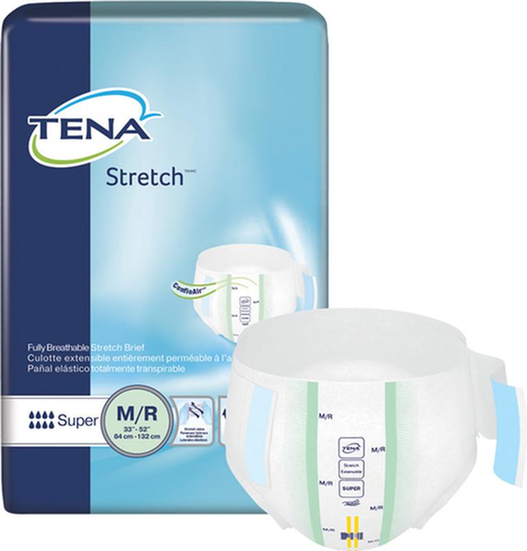 Tena Stretch Super Incontinence Brief Super Absorbency - Pack Of 56 ...