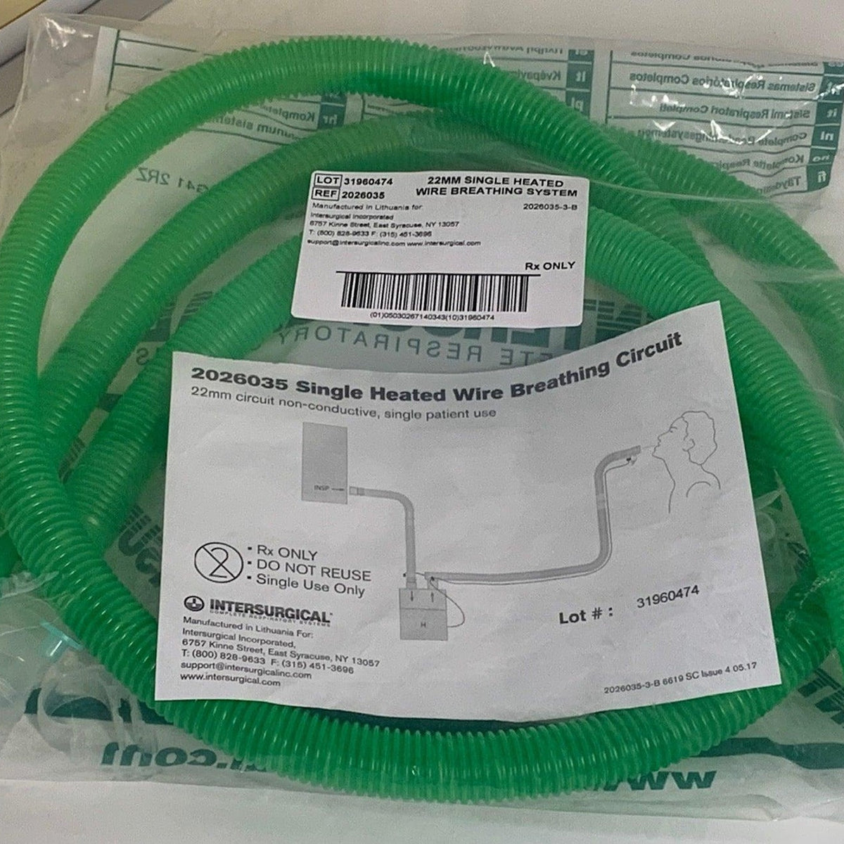 Flextube™ Ventilator Circuit Expandable Tube Single Limb Adult Without ...